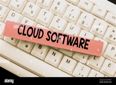 Conceptual Caption Cloud Software Business Approach Programs Used In Storing Accessing Data