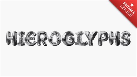 Hieroglyphs Silver Disco Ball Font Text Effect Generator