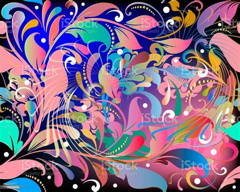 우아함 화려한 빈티지 꽃 벡터 원활한 패턴입니다 르네상스 스타일의 밝은 아름 다운 장식 배경 패턴 장식 배경을 반복 합니다 여러