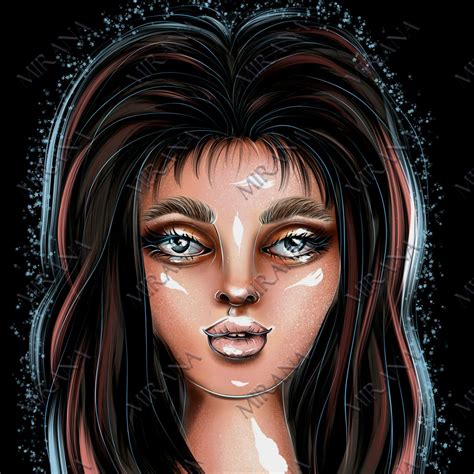 Девушка вымышленный персонаж постер принт для печати цифровой рисунок Милена Иванова