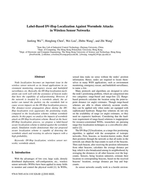 Label Based Dv Hop Localization Against Wormhole Attacks In Wireless