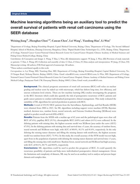 Pdf Machine Learning Algorithms Being An Auxiliary Tool To Predict