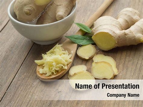 Piece Slice Ginger Ginger Worktop Powerpoint Template Piece Slice Ginger Ginger Worktop