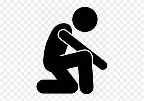 Crouching Drawing Action Vector Black And White Crouching Stick