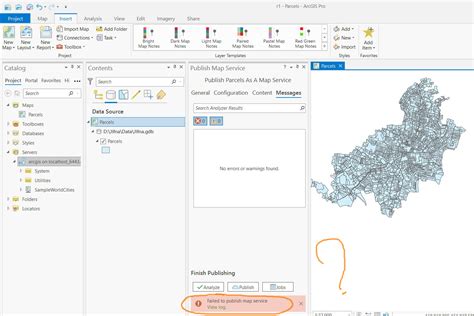 ArcPro ArcPro Fails To Publish Map Service Esri Community