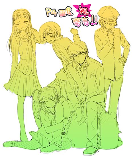 Narukami Yuu Shirogane Naoto Satonaka Chie Amagi Yukiko Kujikawa