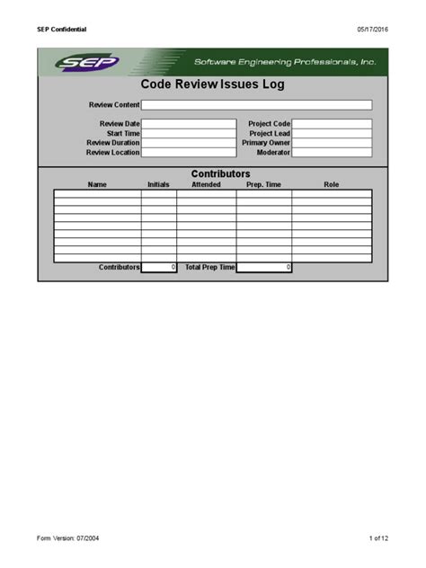Code Review Issues Log Contributors Pdf Computer File Pointer