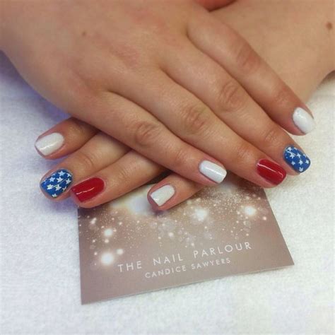 Gel Polish Manicure Red White Blue Star Youngnails Nail Parlour