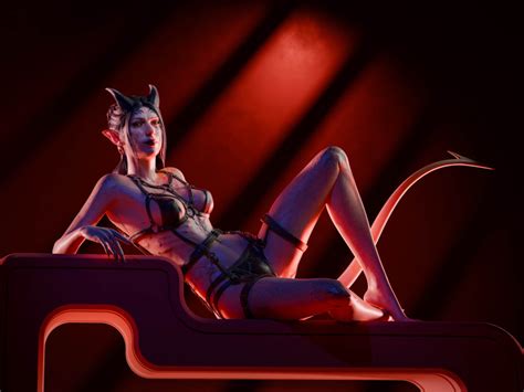 Rule 34 3d 3d Render Azrael Tav Baldurs Gate Baldurs Gate 3 Leather Leather Lingerie
