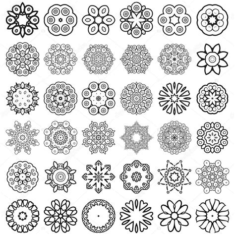 Decorative Design Elements Circle Ornament Vector Set Stock Vector By ©tanuna 93489618
