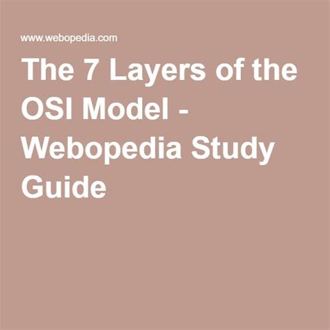 The Layers Of The OSI Model Osi Model Osi Layer Layers