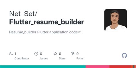 Github Net Set Flutter Resume Builder Resume Builder Flutter