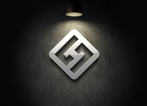 3d Logo On The Wall Mockup Free Psd Templates
