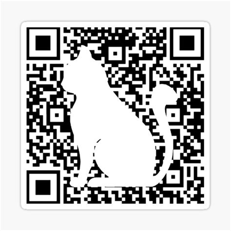 Qr Code Cat Sticker For Sale By Cmdesignermg Redbubble