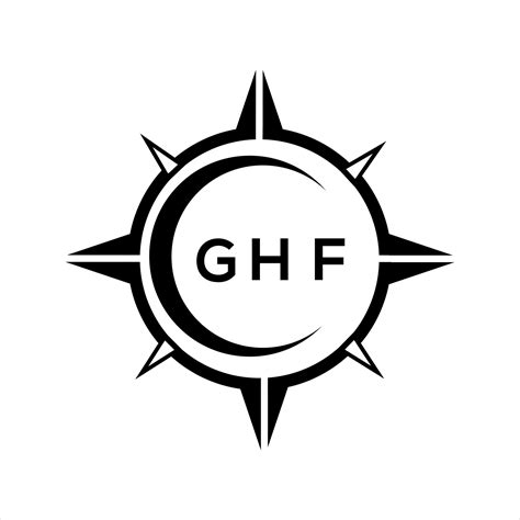Ghf Resumen Tecnología Circulo Ajuste Logo Diseño En Blanco