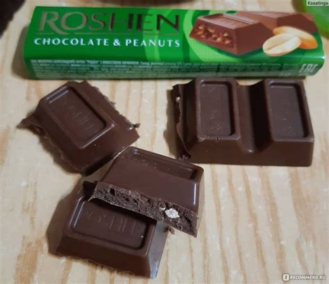 Батончик ROSHEN Молочно-шоколадный батон "Рошен" с арахисовой начинкой ...