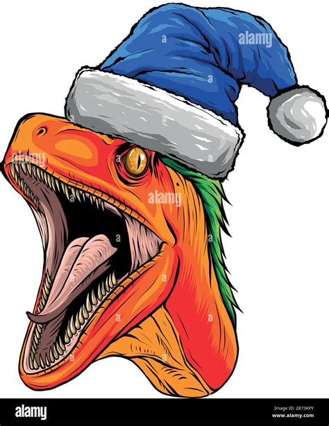 Velociraptor Dinosaur Vector Illustration On White Background Stock