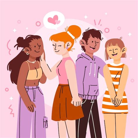 Free Vector Hand Drawn Open Relationship Illustration