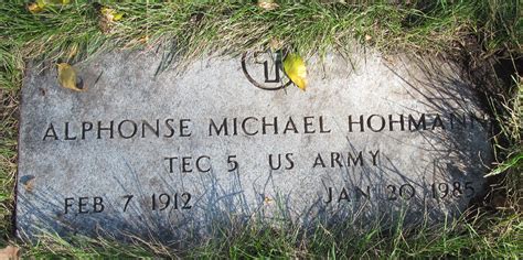 Alphonse Michael Hohmann 1912 1985 Find A Grave Memorial