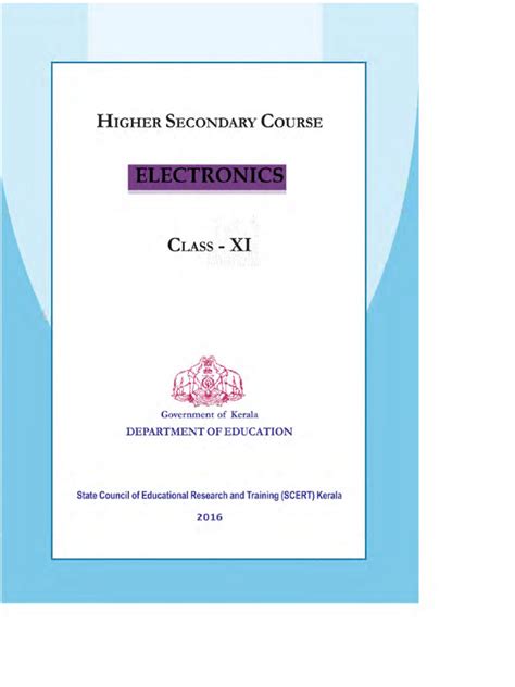 Kerala Board Class 11 Electronics Textbook Pdf