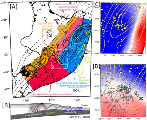 Subducted Seamounts Green Xs And Seismic And Aseismic Behavior Download Scientific Diagram