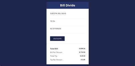 Build A Bill Splitter Devpost