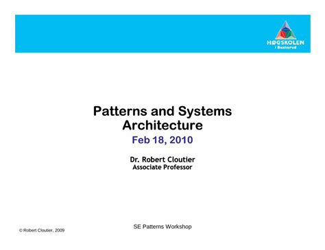 Pdf Patterns And Systems Architecture Gaudisitenl And Systems