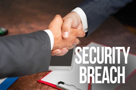 Handwriting Text Security Breach Concept Meaning Any Incident That Results In Unauthorized