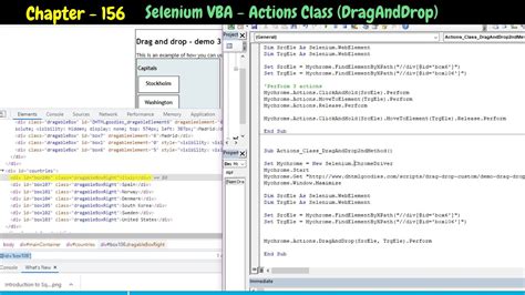Selenium Vba Actions Class Draganddrop Youtube