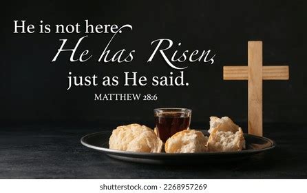 Text He Not Here He Risen Shutterstock