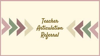 Basic Teacher Referral For Speech Concerns By Kara Leeper TPT
