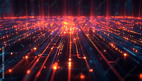 Visualization Of Secure Network With Malware Interception By Advanced Defenses Stock