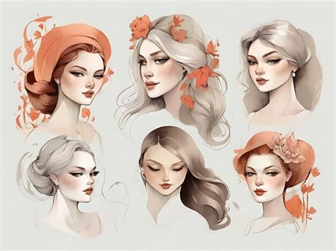 Premium Vector Redhead Illustration Woman Design