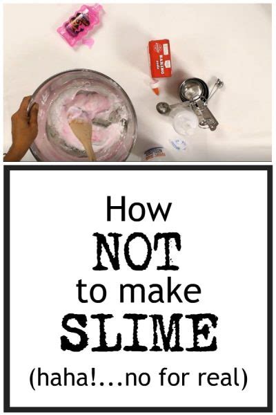 How NOT To Make Slime DIY Inspired