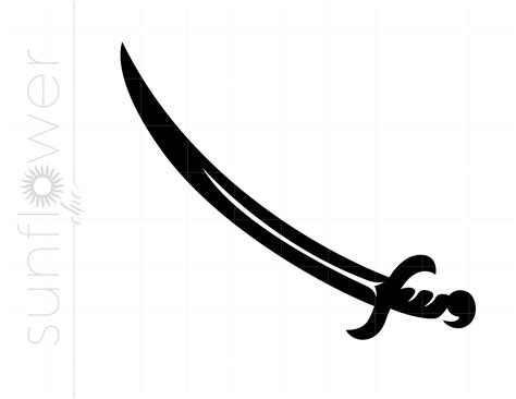 Pirate Sword Svg Pirate Sword Clipart Pirate Sword Cut Etsy Uk