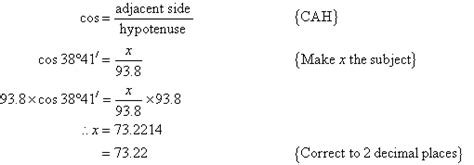 Using The Cosine Ratio