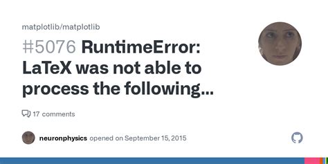 Runtimeerror Latex Was Not Able To Process The Following String Z