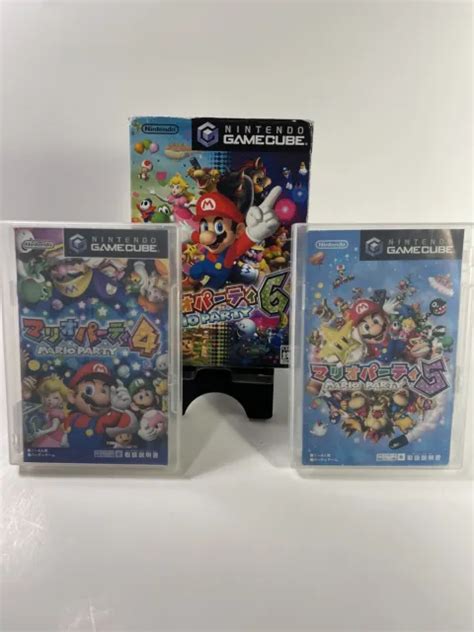 NINTENDO GAMECUBE MARIO Party 4 5 6 Complet CIB NTSC J VENDEUR AMÉRICAIN testé EUR 60 98