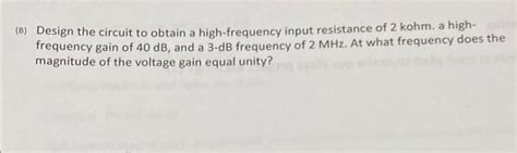 Solved 3 Figure Below Shows A Circuit That Has A Single