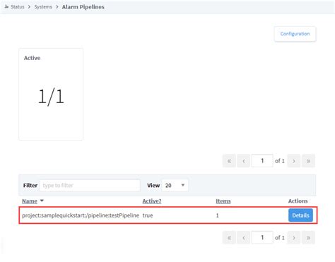 Alarm Pipelines Status Ignition User Manual