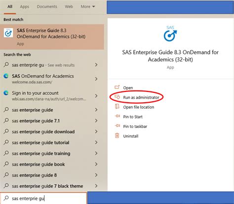 Sas® Ondemand For Academics Sas® Enterprise Guide® 83 Installation An Sas Support Communities