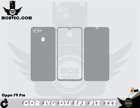 Oppo F Pro Skin Cut Template Vector Vectorgi Digital Market