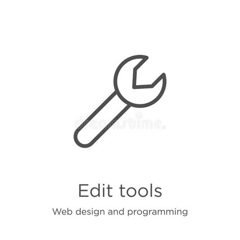Edit Tools Icon Vector From Web Design And Programming Collection Thin Line Edit Tools Outline