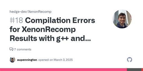 Compilation Errors For Xenonrecomp Results With G And Clang Issue Hedge Dev