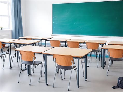 Premium Ai Image Photo School Classroom With Chairs Desks And