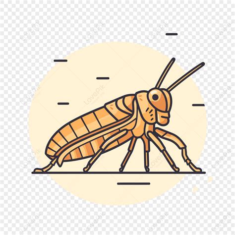 An Insect Flat Icon Of Grasshopper Insect Vector Illustration Insect Icons Flat Illustrations