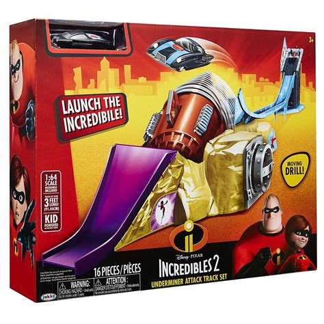 Disney Pixar Incredibles 2 Underminer Attack Track Set Jakks Pacific