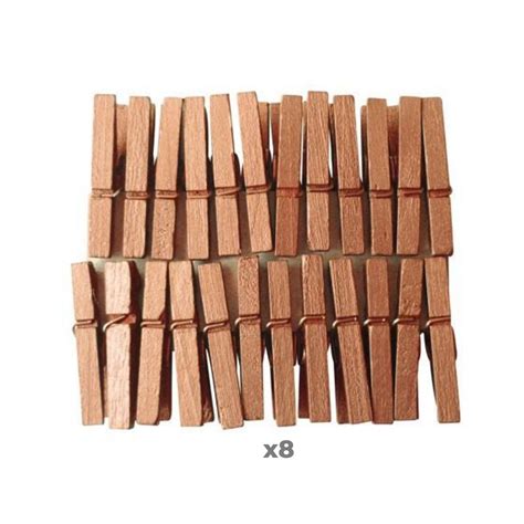192 Mini Pinces à Linge Bois 3 Cm Cuivrées Graine Créative Leroy