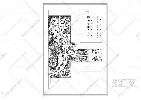 小花园植物种植图 Cad施工图cad施工图下载[id 115622121] 建e施工图