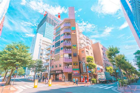 都市风景日本东京街道房地产公司城镇景观色彩鲜艳商业金融和工业豪宅户外